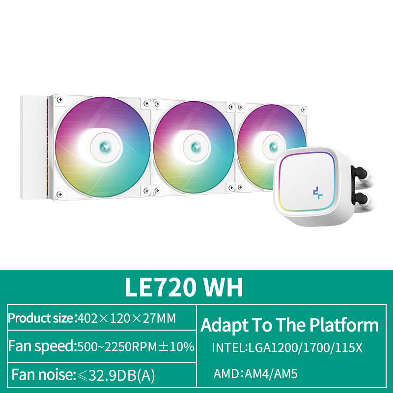 Deepcool LE520 LE720 ARGB 240mm 360mm CPU AIO Cooler Desktop Computer ...