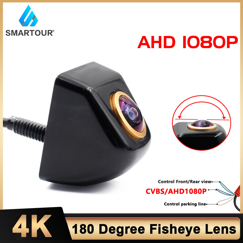 Smartour 180 Fisheye Lens AHD 1080P 4K Metal Shell Black Car Rear View ...