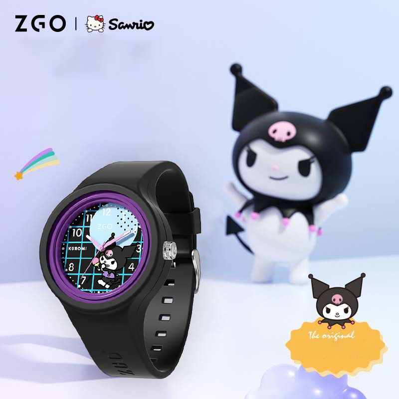 Kawaii Sanrio Cinnamoroll kuromi melody Anime Figure Silica Gel Watch ...