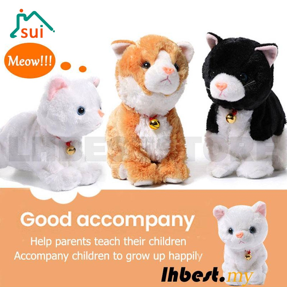 Robot Plush Cat Pet Stuffed Animal Interactive Electric Cat Meow Kitt ...