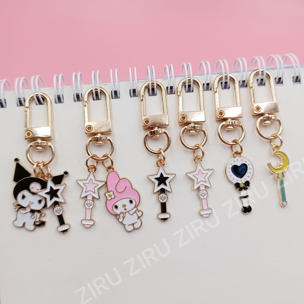 Kuromi Keychain Metal Enamel Pendant Cartoon Cute Bag Pendants Key ...