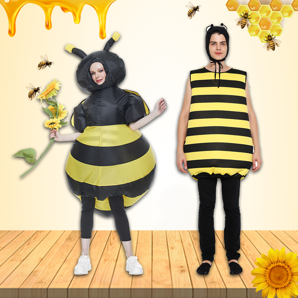 COD Adult Inflatable Bumble Bee Costume Women Halloween Lovely Bee ...
