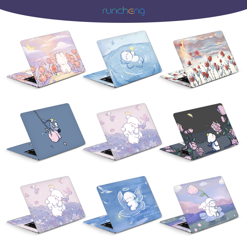 【2pcs】 Diy Little Prince Design Laptop Cover Sticker Cute Puppy Laptop ...