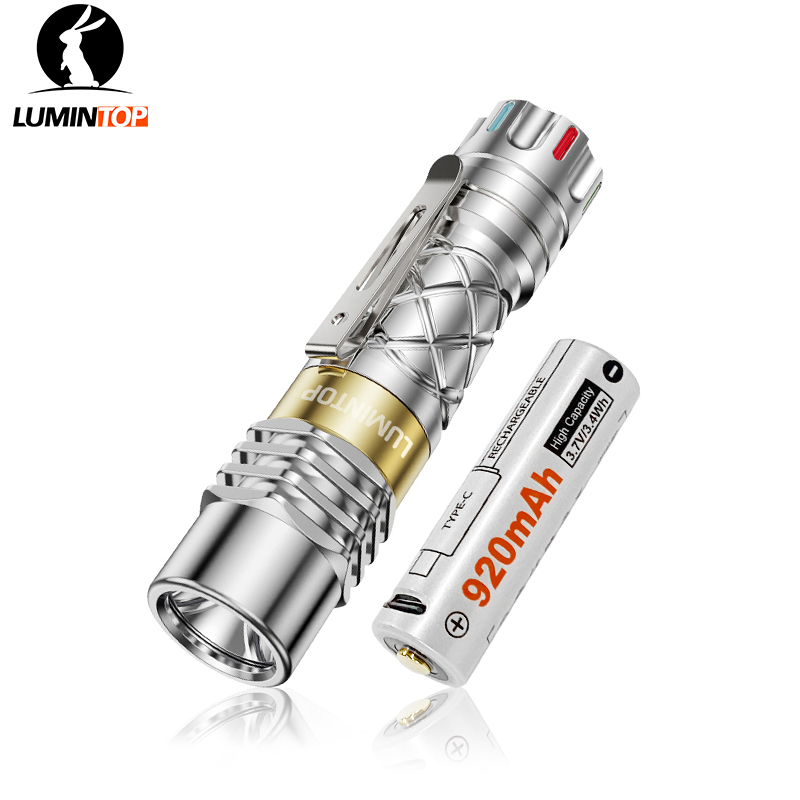 Lumintop Ring king 14500 LED flashlight 180 meters 1000 lumen EDC ...