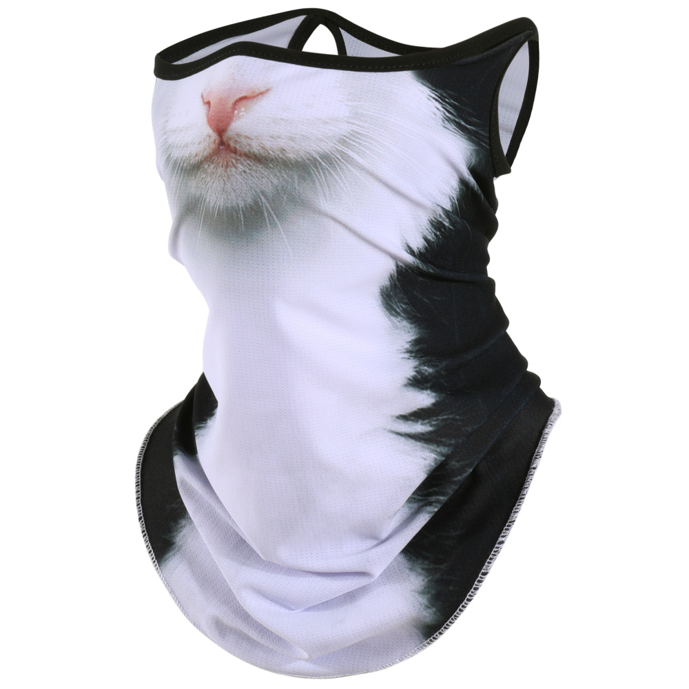GUMAO 3D Animal Patterns Triangle Face Mask Hang Ear Breathable Scarf ...