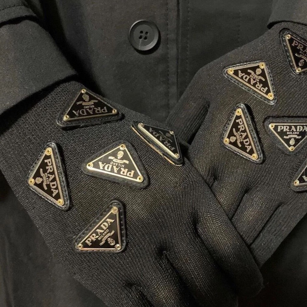 Prada Black Triangle Pin Stylish Fashion | Shopee Philippines