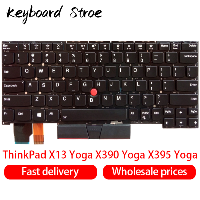 Laptop Keyboard for Lenovo ThinkPad X390 Yoga X395 Yoga X13 Yoga Gen1 ...
