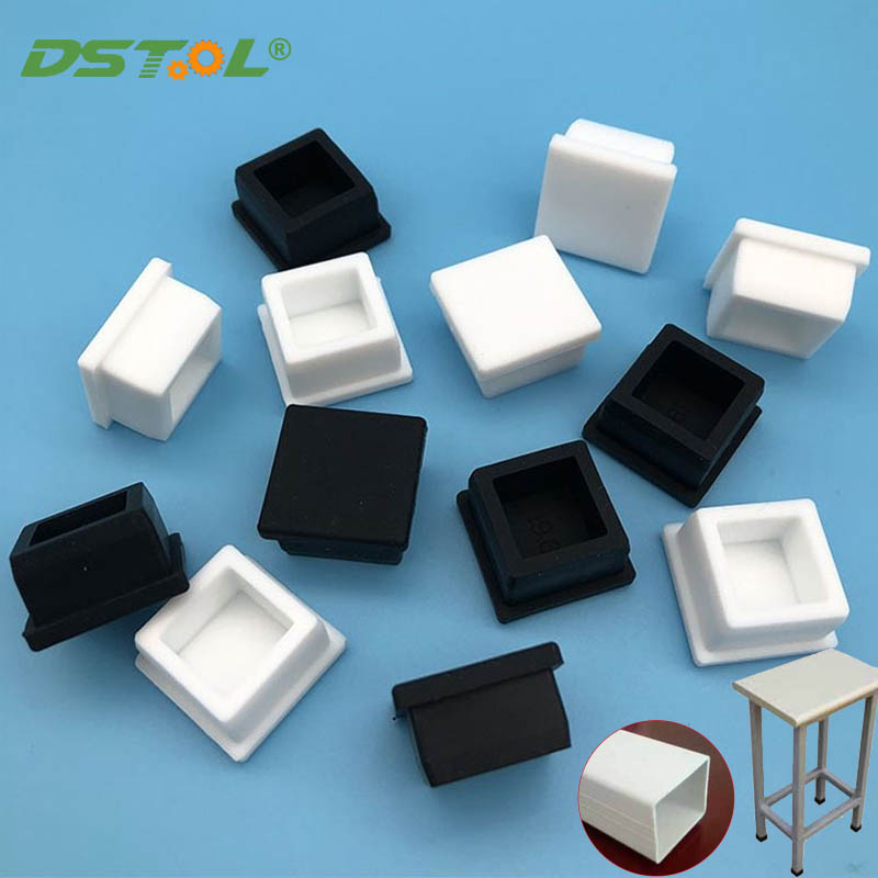 Square Rubber Plug Foot Pad Black/White Flat Seal Blanking End Cap Pipe ...