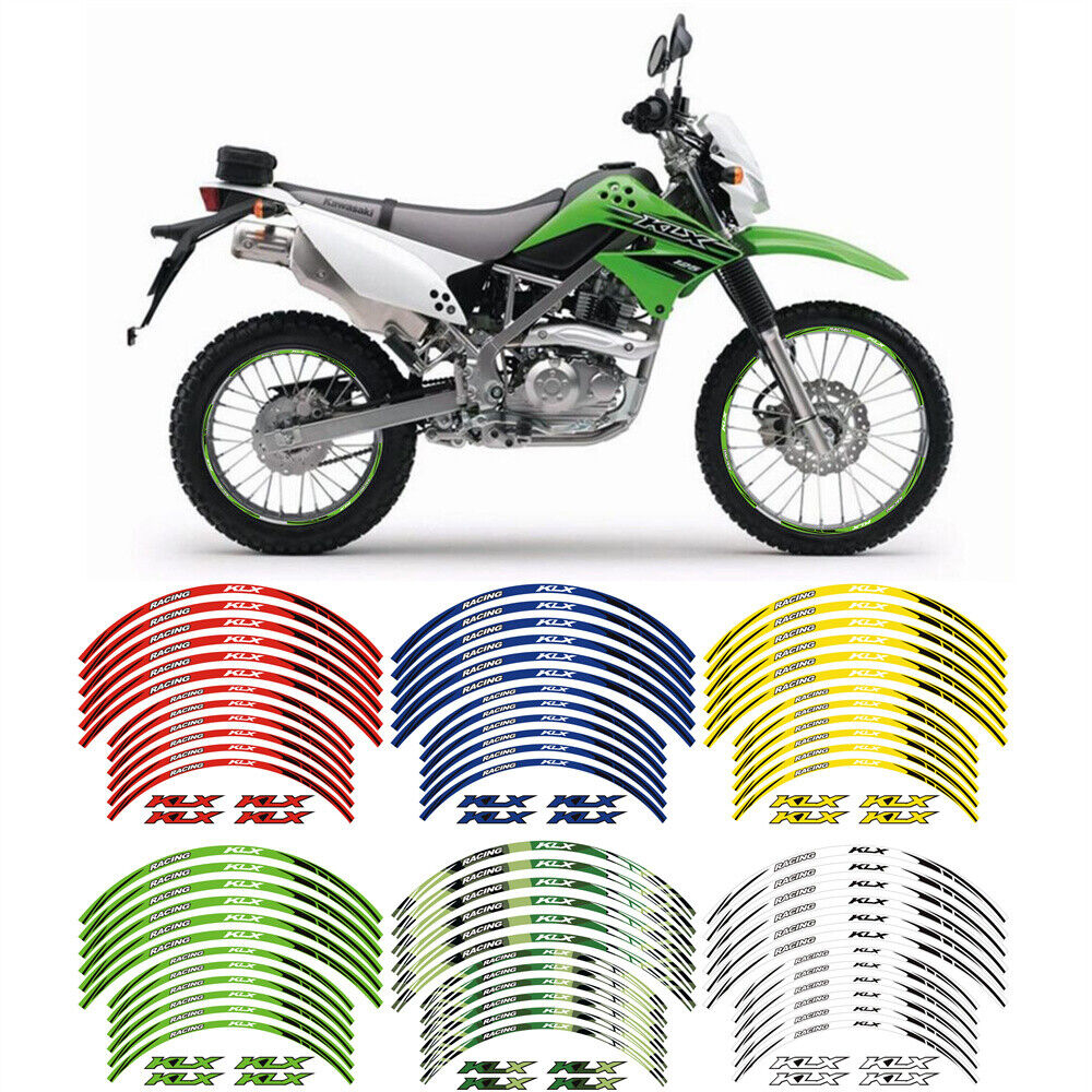 Sticker Motorcycle Design Rim Wheels Stickers Decal For KAWASAKI KLX ...