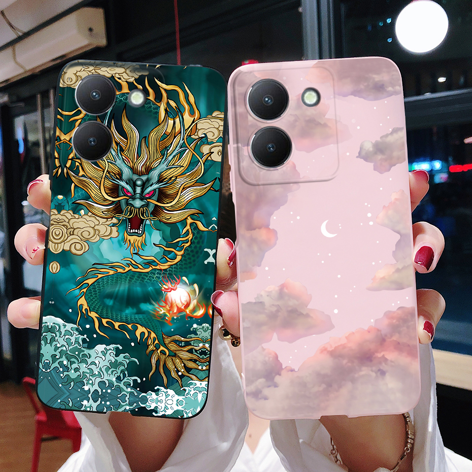 Vivo Y36 5G 2023 Dragon Pattern Jelly Silicone Soft Case New Creative ...