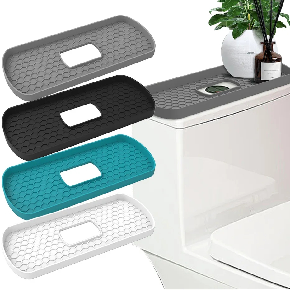 Silicone Toilet Tank Storage Holder Tray Refrigerator Storage Organizer ...