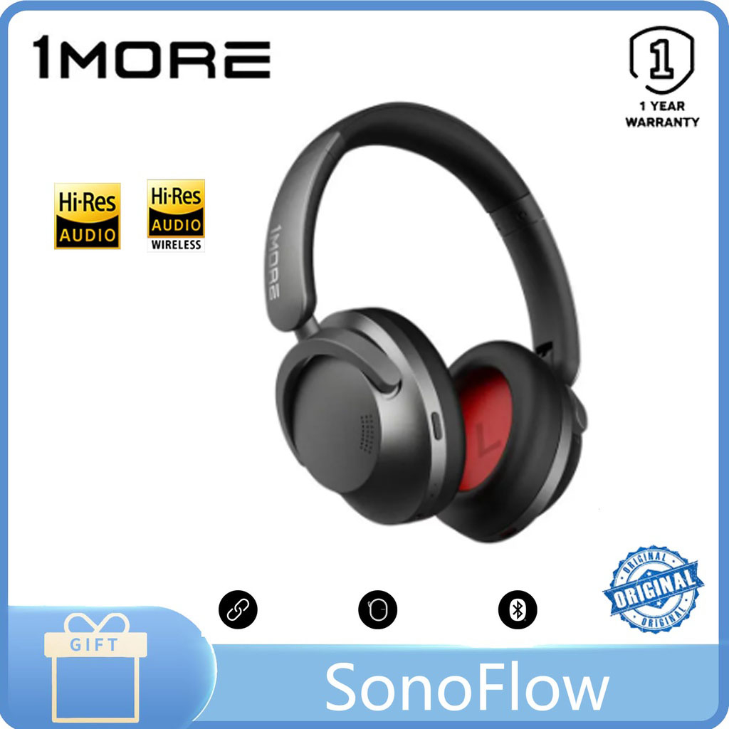 1MORE SonoFlow Wireless Bluetooth Hybrid ANC Headphones, Hi-Res LDAC AAC 12 EQ, 70H Battery, 5 ...