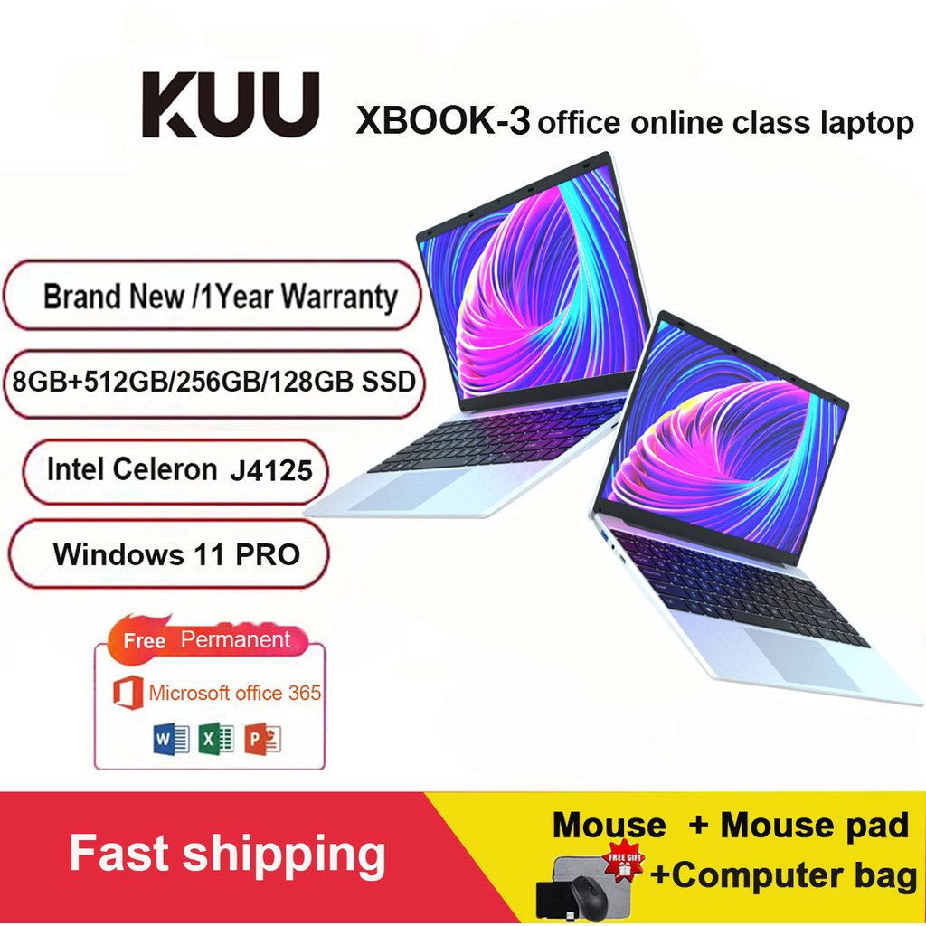 KUU XBOOK-3 14.1inch New Laptop 8GB+512GB SSD 11th Gen Intel Celeron ...