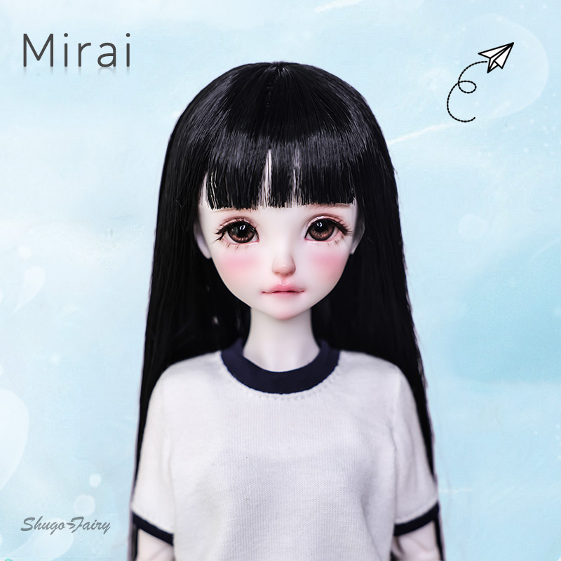 Shuga Fairy Mirai 1/5 BJD Doll Ruoguan Body long Black Hair Swimmer ...