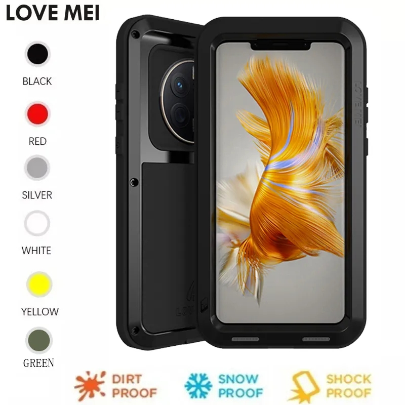 LOVE MEI 360 Full Protective Shockproof armor phone Case for Huawei Mate40 Mate50 P60 P50 P40 ...