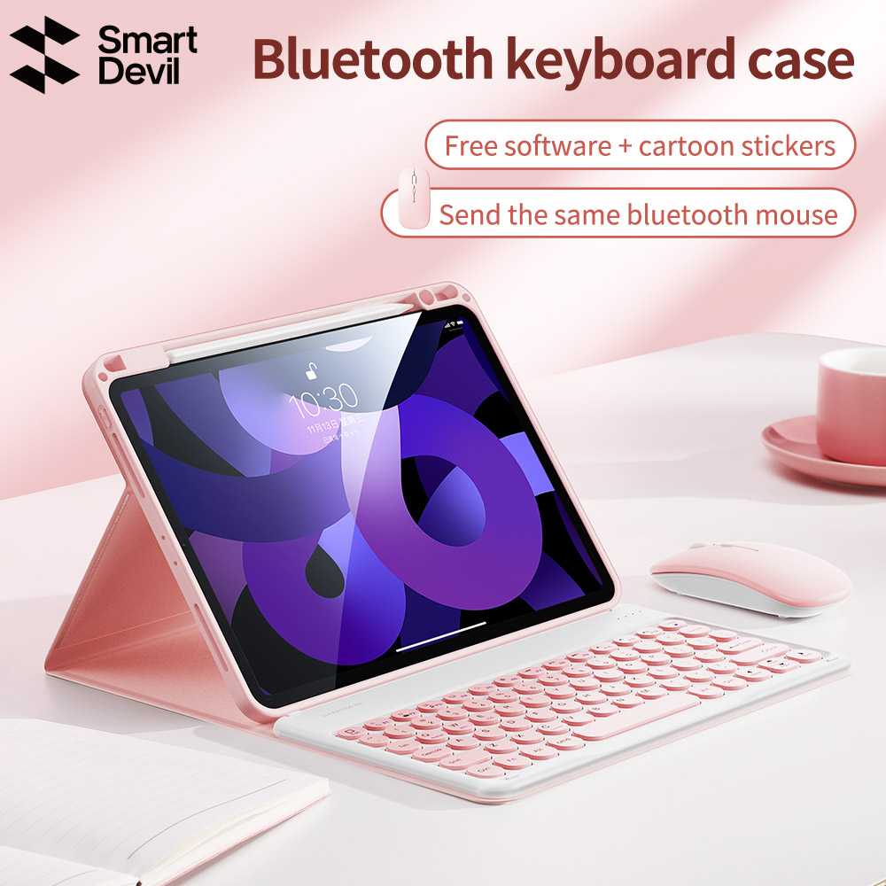 SmartDevil Bluetooth Keyboard Case For iPad Series Magnetic With Pen ...