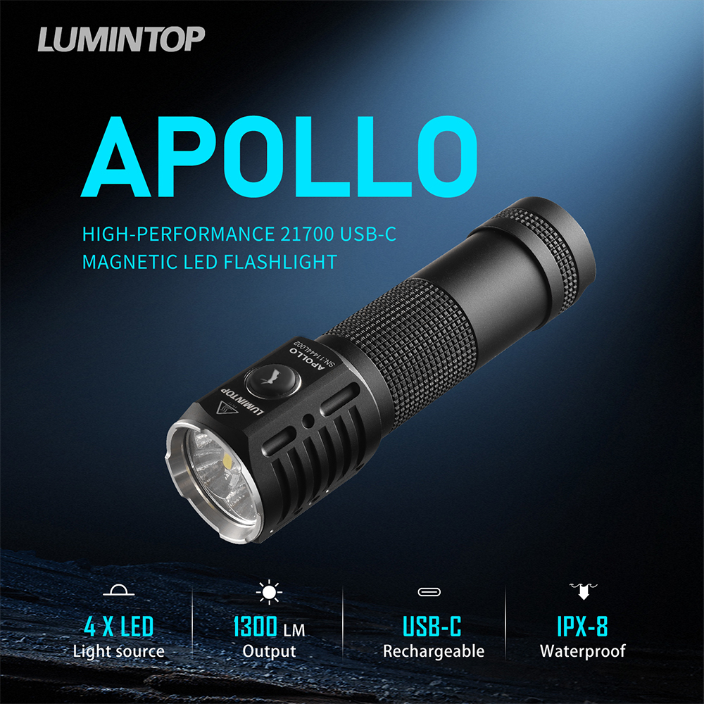 LED flashlight Lumintop Apollo Reflector version TYPE C flashlight with ...