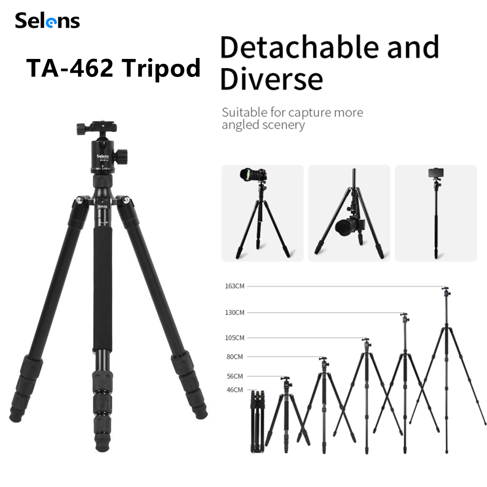 Selens Camera Tripod with Ball Head Mount Portable Aluminum Alloy ...