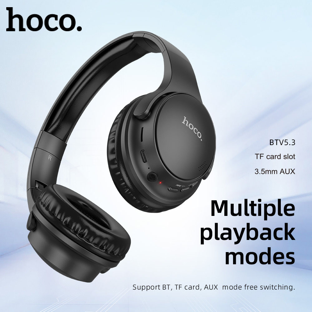 HOCO W40 Fashion Wireless Headphones Bluetooth 5.3 Physical Noise ...
