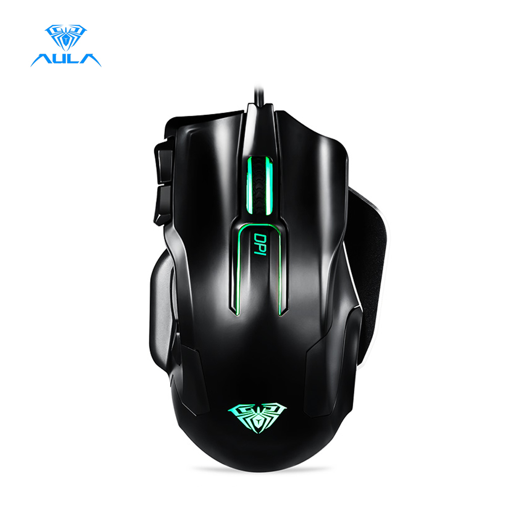 AULA 9006 Wired Professional Gaming Mouse Death Coil 10-Key ...