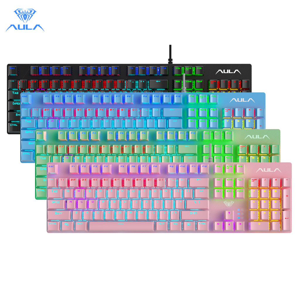 AULA S2022 Gaming Mechanical Keyboard 26 Keys Anti-Ghosting Metal Panel ...