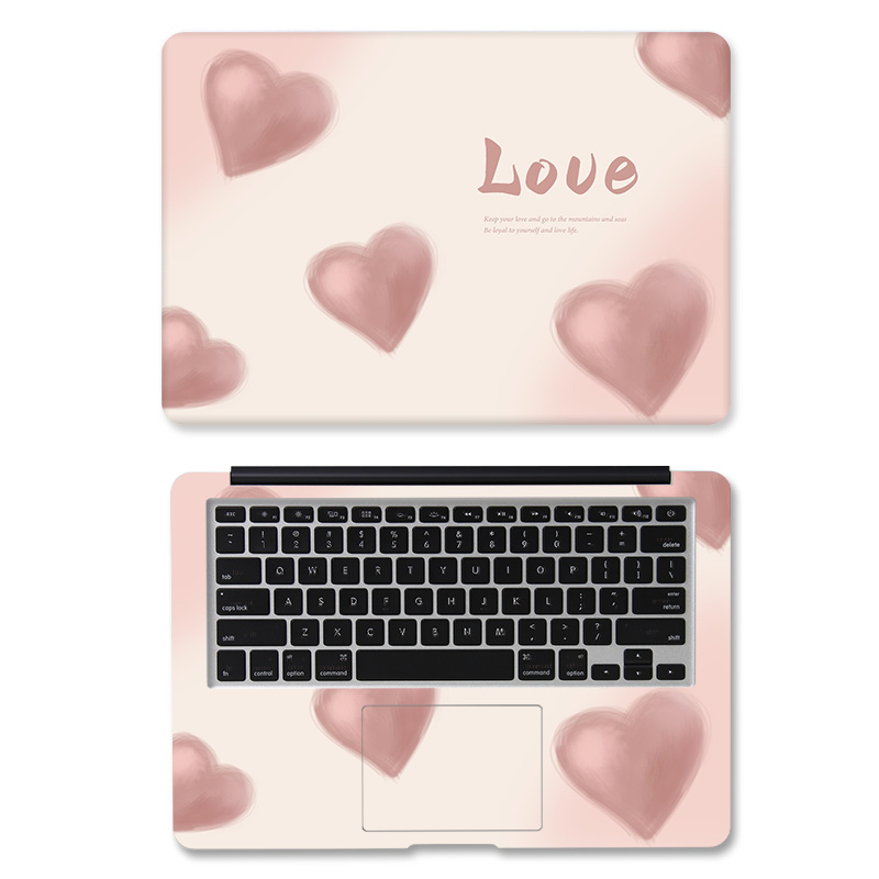 【2pcs】Diy Laptop Cover Sticker Girl Cute Pink Laptop Computer Office ...