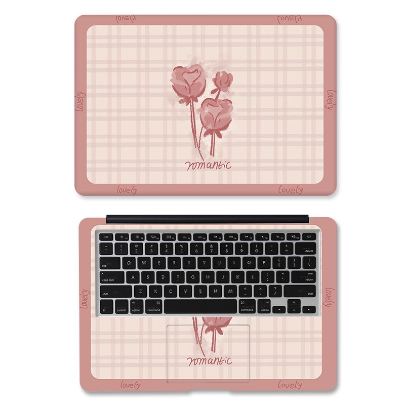 【2pcs】Diy Laptop Cover Sticker Girl Cute Pink Laptop Computer Office ...