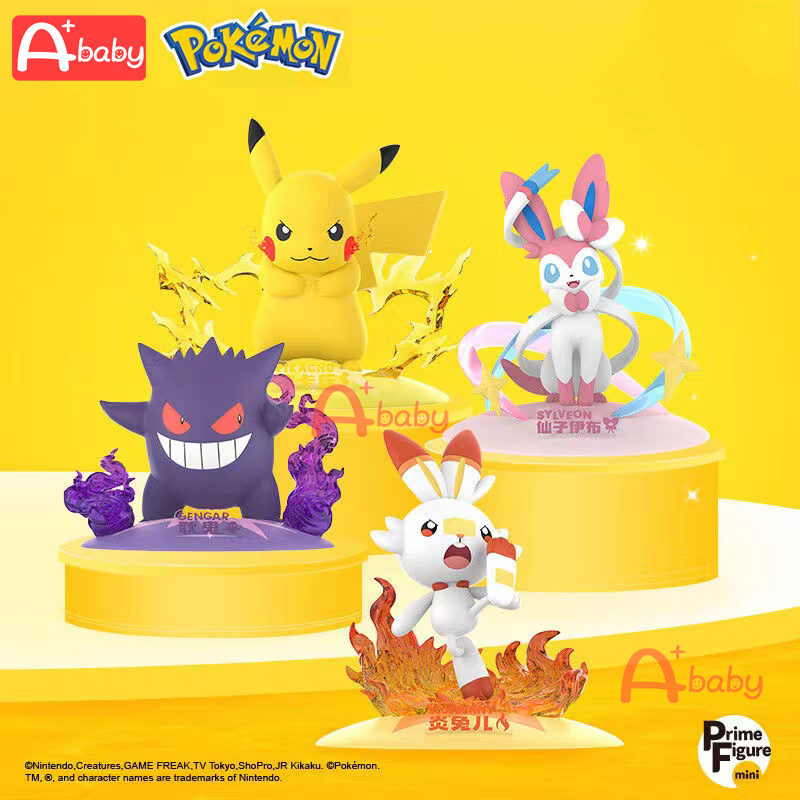 [A+baby] Pokemon Figure (Gengar/Sylveon/Pikachu/Scorbunny) Toy Birthday ...