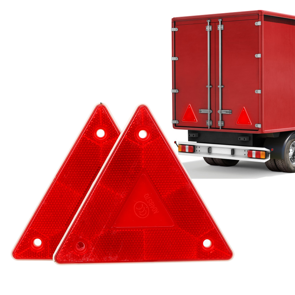 2Pcs Car Triangle Warning Reflector Reflective Sign Board Truck Rear ...