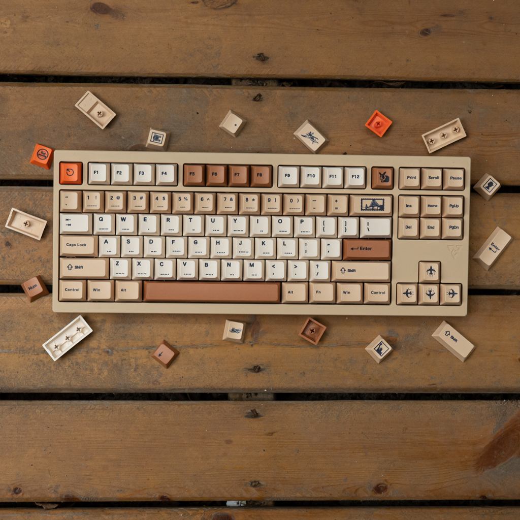 Vintage Stamp Keycaps PBT Dye-sub Cherry Profile Keycaps Custom Keycaps ...