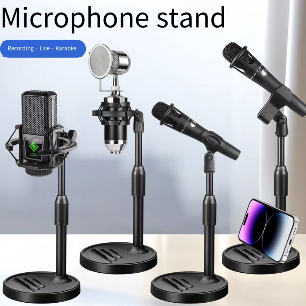 Microphone stand desktop weighted lift cell phone stand anchor ...