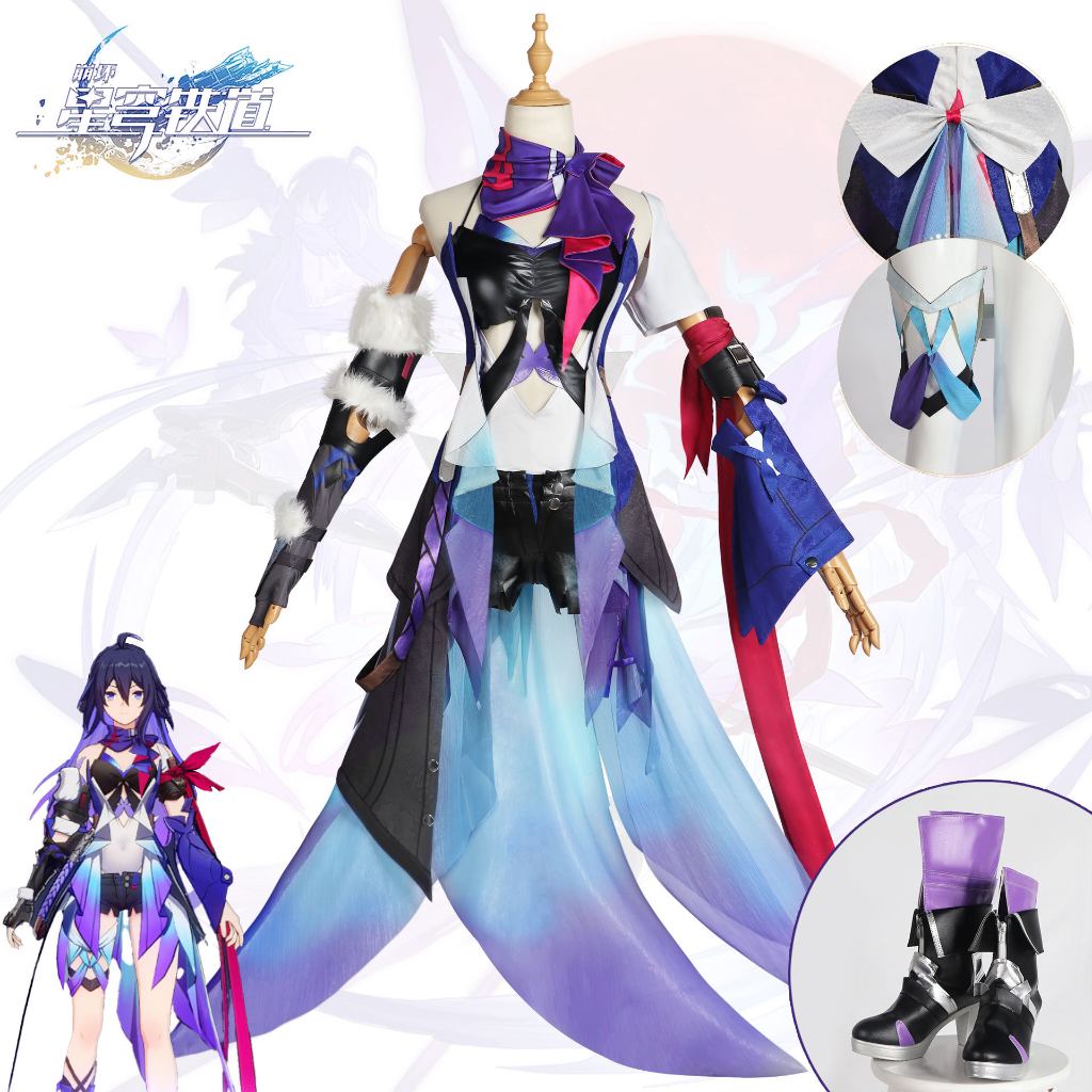 【Ready Stock】Game Honkai Star Rail Seele Cosplay Costume Full Set With ...