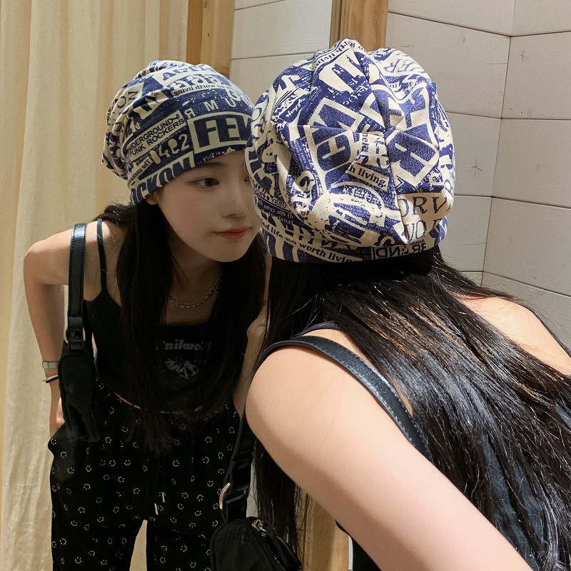 American retro thin section stacking cap female summer couple vegan hat ...