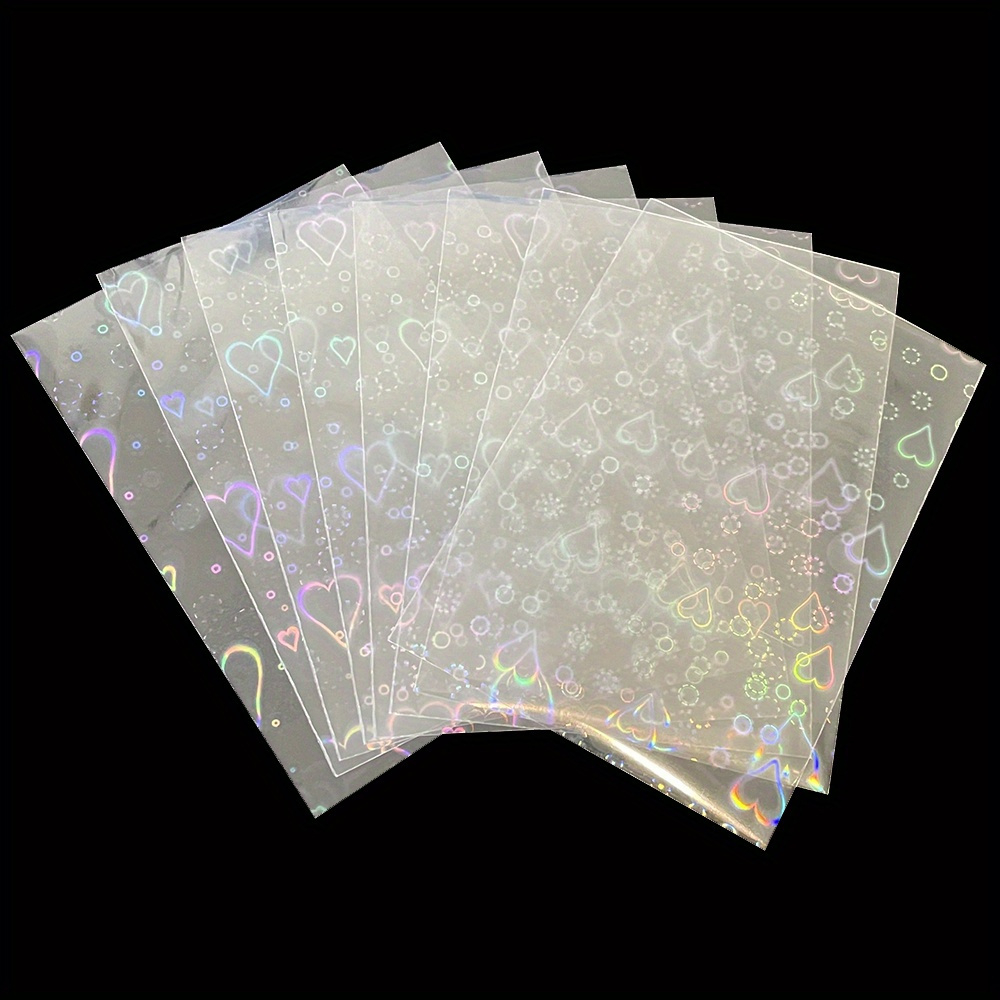 50pcs Heart Photocard Sleeves Toploader Protector Unseal Inner Sleeves ...