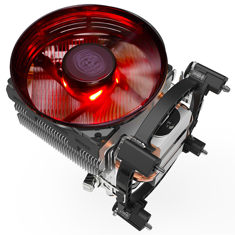 Cooler Master Hyper T20 CPU Cooler Red LED 2 Copper Heat pipes For ...