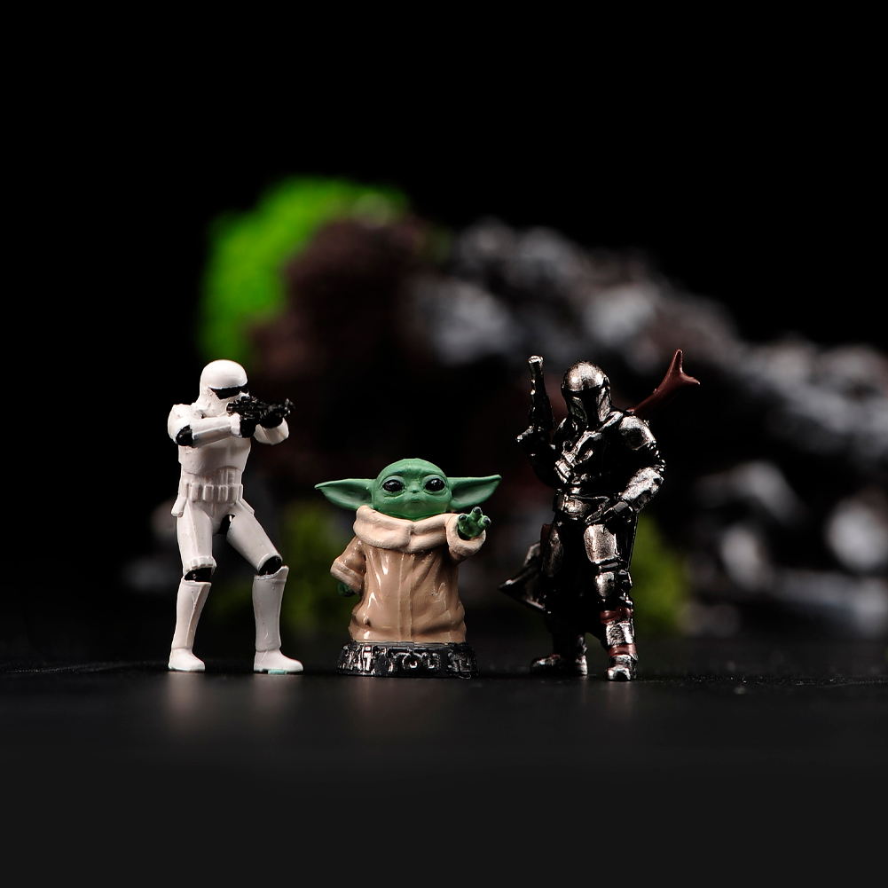 ANT 1/64 Scale Characters Model Yoda Stormtrooper Grogu Unpainted ...