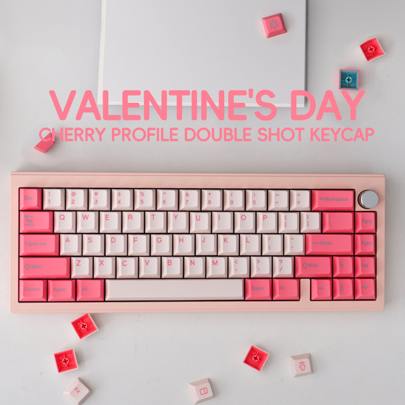 GMK Valentine's Day 166-key PBT double shot cherry profile injection ...