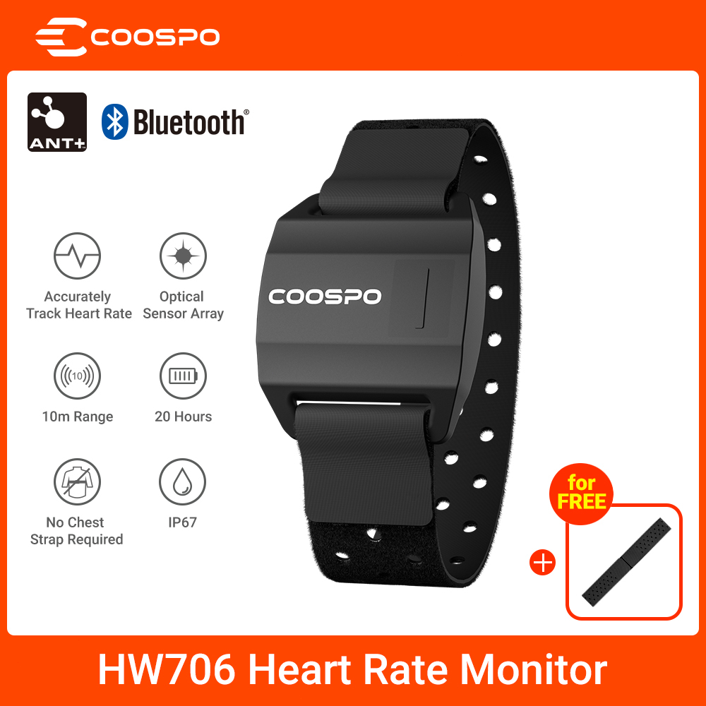 Coospo HW706 Arm Heart Rate Monitor Cycling ANT+ Bluetooth IP67 ...