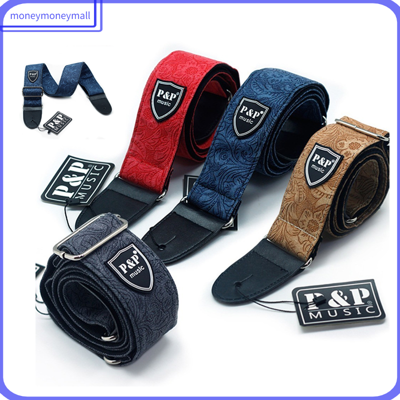 Guitar Strap Guitar belt Electric Guitar Strap Denim Floral Print ...