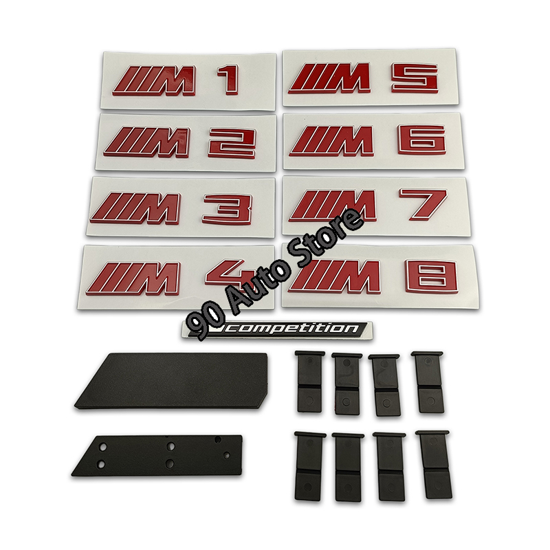 1Piece 5.4x2cm ABS M5 M6 M7 M8 Competition Emblem Car Front Hood Grille ...