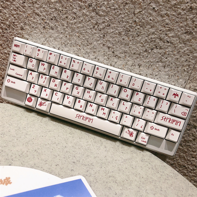 Minimalist White GMK Blot Keycaps Cherry Profile PBT Dye Sublimation ...