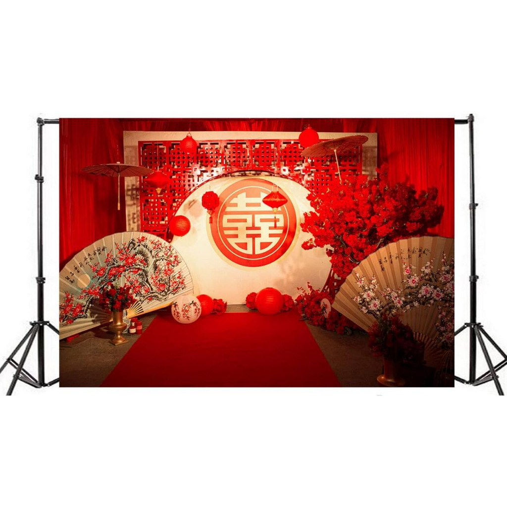 7x5ft Chinese Wedding Photography Backdrop for Chinese Style Wedding ...