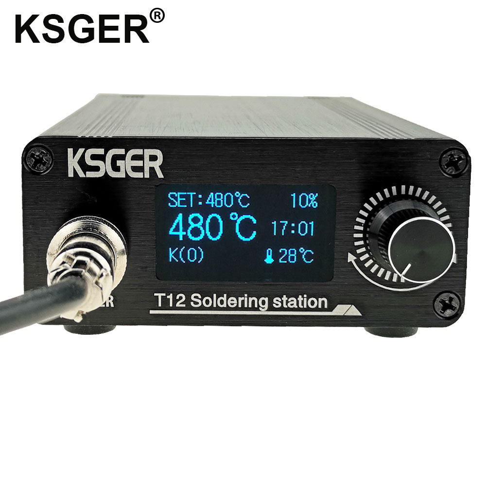 KSGER T12 Soldering Station Iron Tips STM32 V2.1S OLED DIY FX9501 ...