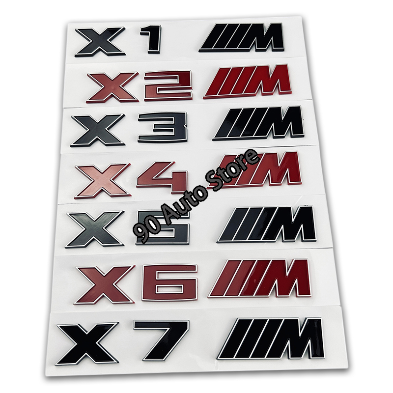 1Piece 7.2x2.6cm X1M X3M X5M X7M Emblem Car Side Sticker for BMW X2M ...