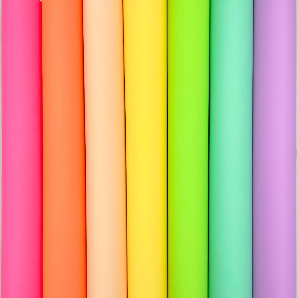 7 Sheets Neon Fluorescent Permanent Adhesive Craft Vinyl, Glow in Dark ...