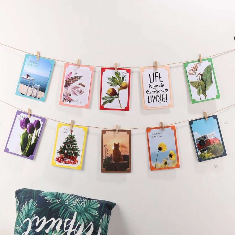 10Pcs Paper Jam Photo Frame Home Decoration Simple Color Paper Picture ...