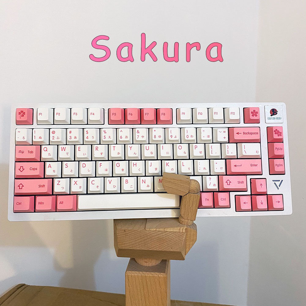 Sakura Keycaps PBT Dye-sub Cherry Profile Keycaps Custom mechanical ...
