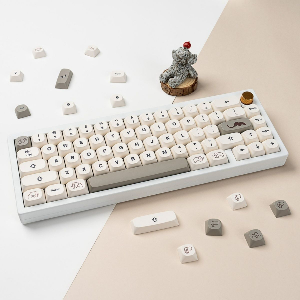 Ivory Keycaps PBT Dye-sub MA Profile Keycaps Custom mechanical keyboard ...