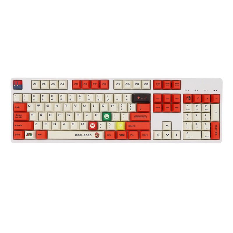 Mario Keycaps PBT Dye-sub Cherry Profile Keycaps Custom Mechanical ...