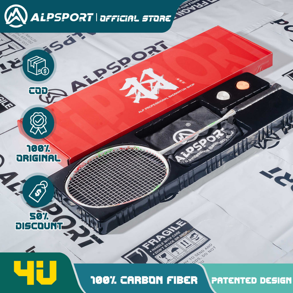 Alpsport Taj 4u 10u G5 Max 35 Lbs Badminton Racket Golden Dragon ...